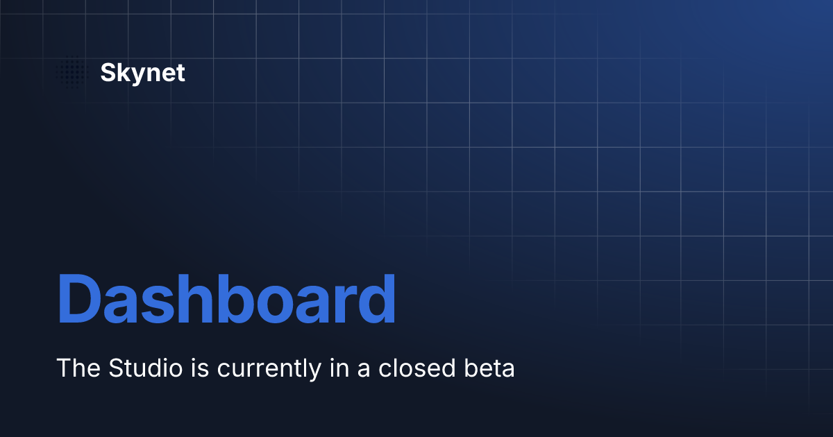 Dashboard | Skynet
